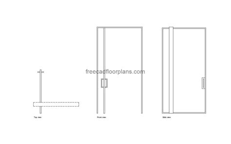 Offset Pivot Glass Door Free Cad Drawings