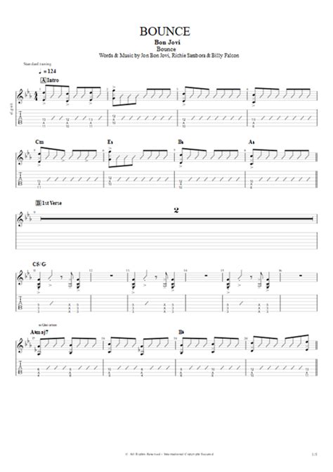 Bounce Tab By Bon Jovi Guitar Pro Guitars Bass Backing Track Mysongbook