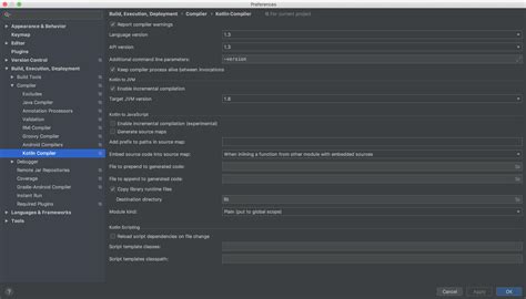 Java — Intellijでkotlinコンパイラのバージョンを変更するにはどうすればよいですか？