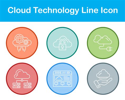 Cloud Technology Vector Icon Set 21359400 Vector Art At Vecteezy