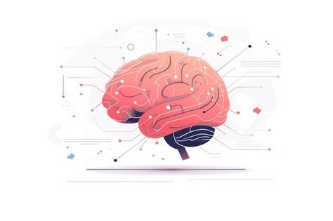 Minimalistic Brain Illustration With Interconnected Nodes Showcasing