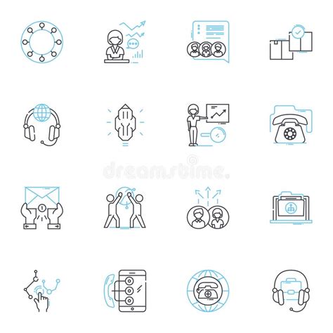 Consumer Care Linear Icons Set Wellness Service Support