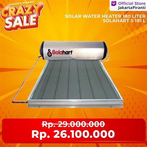 Jual Pemanas Air Tenaga Surya Solahart Solar Water Heater 181 L Shopee Indonesia