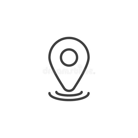 Map Pin Line Icon Stock Illustration Illustration Of Geolocation 373081594