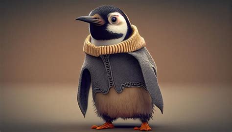 Premium Photo Penguin Wearing Clothes