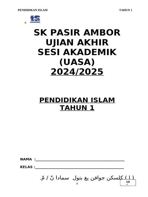Uasa Tahun 1 Pdf