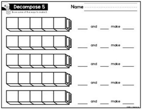 Decomposing Numbers 5 To 10 By A Kinderteacher Life Tpt