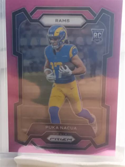 2023 PANINI PRIZM Rookie Pink Puka Nacua RC Los Angeles Rams 357 29