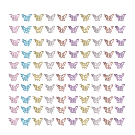 Udiyo 50pcs Nail Ornaments Creative Shape Non Fading Vivid Color Shiny