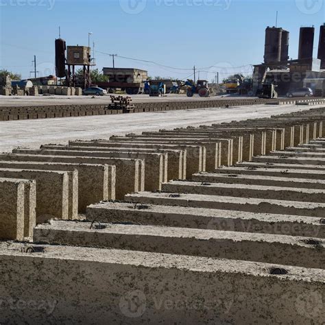 Cinder Blocks Lie On The Ground And Dried On Cinder Block Production Plant 38552113 Stock