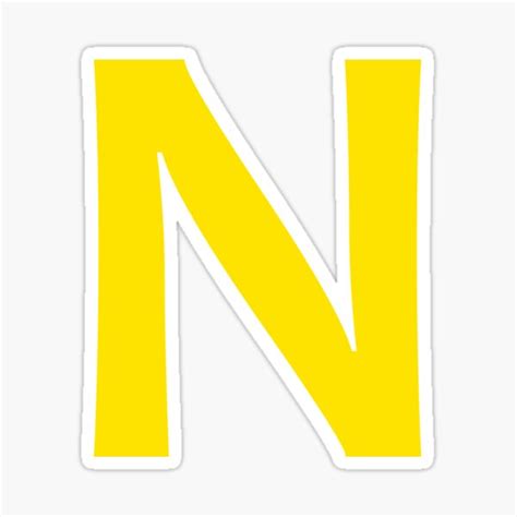 Yellow Letter N