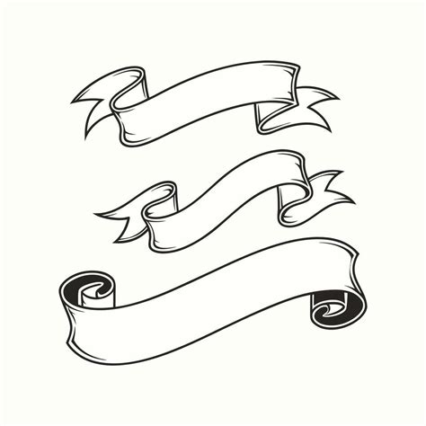Elegant Collection Of Black And White Ribbon 69012389 Vector Art At