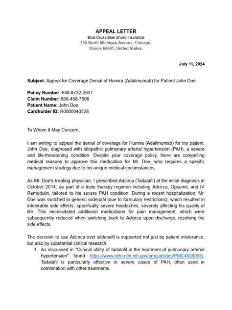 Sample Appeal Letter Pdf Medical Specialties Medicine