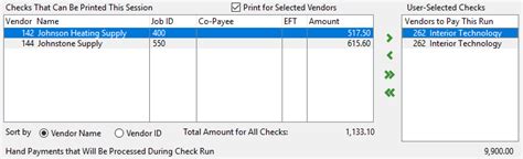 Print Checks Post Handchecks