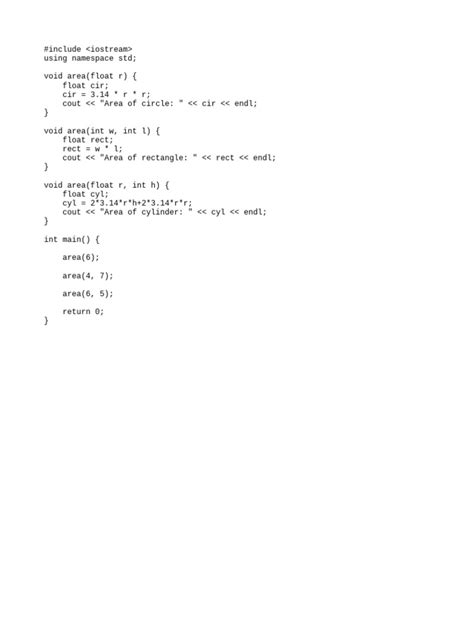 C Sc Overloaded Function Pdf