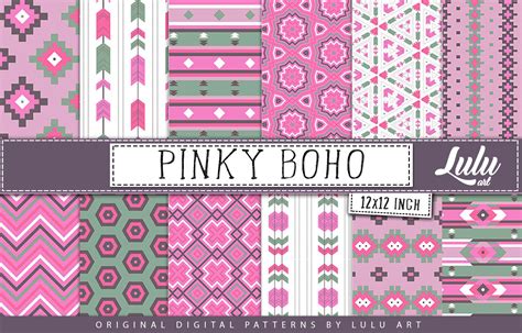 Pinky Boho Patterns Graphic By Luludesignart · Creative Fabrica