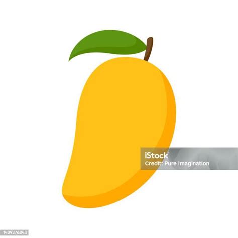Mango Isolated On White Background向量圖形及更多芒果圖片 芒果 剪裁圖 顏色 Istock