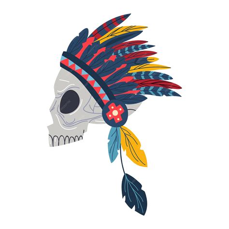 Crâne Avec Décoration Florale Illustration Vectorielle Symbole De Mort