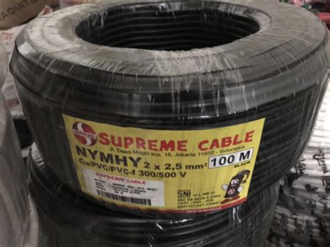 Jual Kabel Listrik Serabut NYYHY 2 X 2 5 2x2 5 Mm SUPREME Hitam 100m