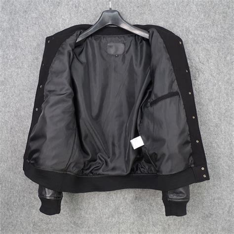 日单羊毛尼 牛皮袖子棒球服短款皮夹克头层牛皮真皮皮衣男女通穿 虎窝淘