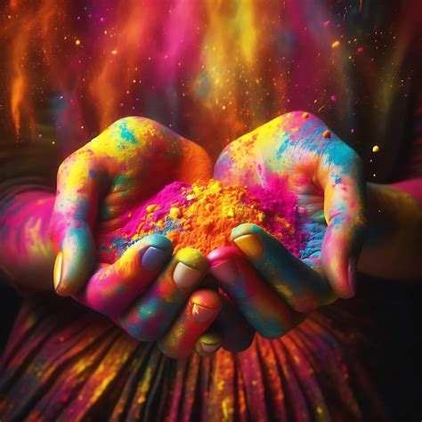 Premium Photo Holi Colours