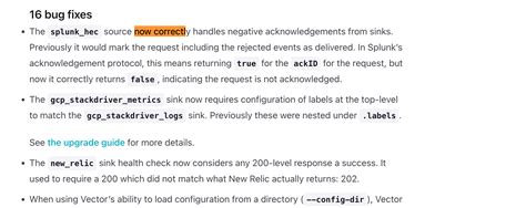 Release Note Bullets Do Not Render Well · Issue 12940 · Vectordotdevvector · Github