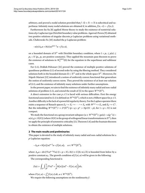 Solution Multiple Solutions For A P Laplacian Elliptic Problem Studypool