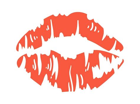 Premium Vector Lipstick Kiss Print