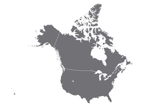 Outline Map Us And Canada