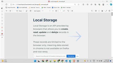 Local Storage Key Value Pairs In Javascript Hindi Localstorage Javascript Cse