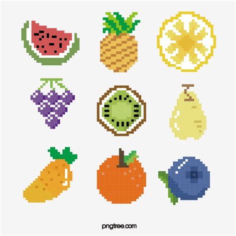 카톤 모자이크 픽셀 과일 픽셀 만화 손잡다 Png 일러스트 및 벡터 에 대한 무료 다운로드 Pngtree 모자이크