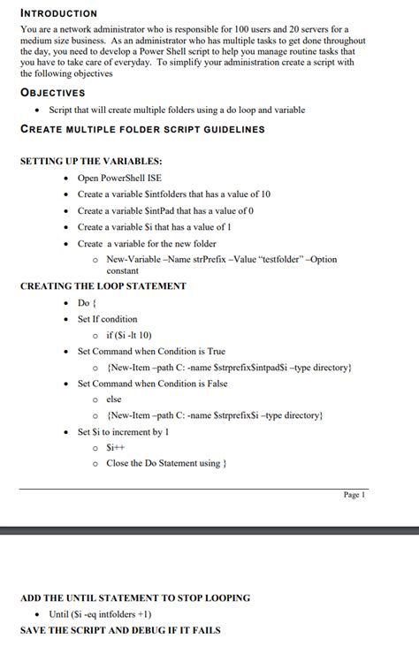 College It Powershell Script And Looping Rhomeworkhelp