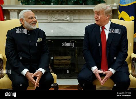 President Donald Trump Meets With Indian Prime Minister Narendra Modi