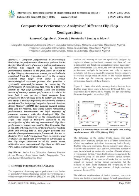 Pdf Irjet Comparative Performance Analysis Of Different Flip Flop Configurations Dokumen Tips