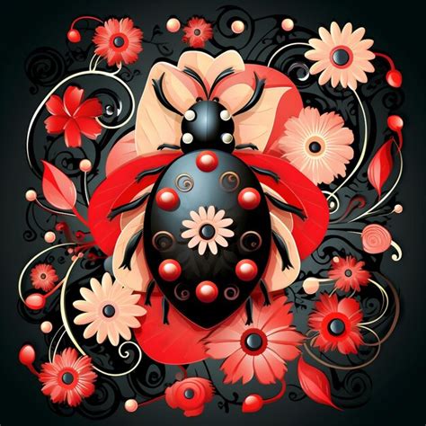 Premium Photo Realistic Ladybug Nature Beautiful Background