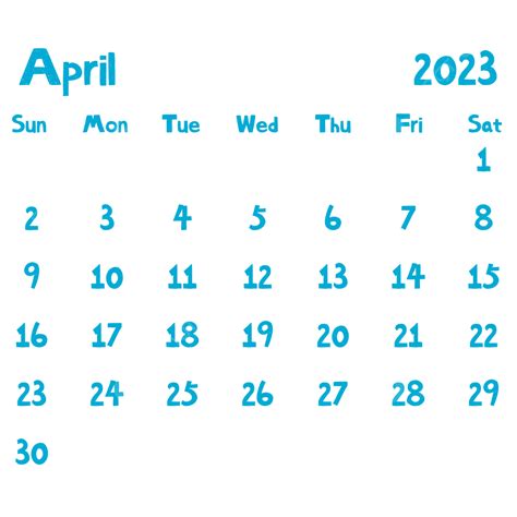 Gambar Kalender Biru April 2023 2023 Kalender April Png Dan Vektor