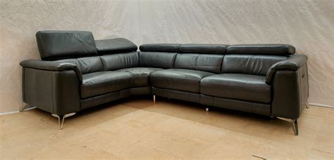 Black Leather Corner Sofa Recliner Cabinets Matttroy