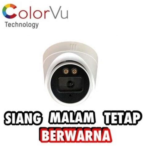 Promo Paket Cctv Colorvu Siang Malam Berwarna 4 Channel 3 Camera 5mp