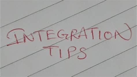 Integration Tips Year 13 A Level Maths Edexcel Youtube