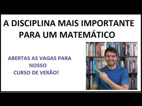 A disciplina mais importante para um matemático YouTube