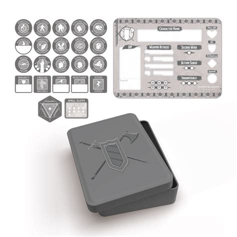 Dandd Class Token Set Fighter Mind Games