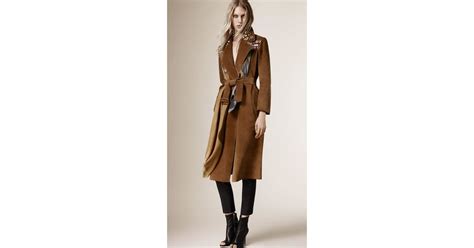 Burberry Embroidered Suede Trench Coat In Brown Lyst