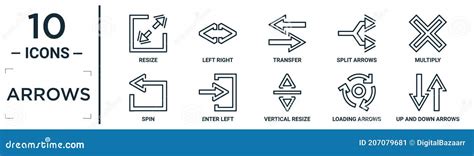 Linear Resize Icon From Arrows Outline Collection Thin Line Resize