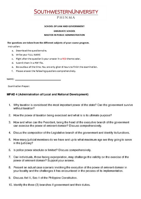 Mpad 4 School Of Law And Government Graduate School Master In Public