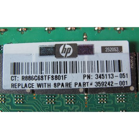 Mémoire Ram De 1go Ddr2 400mhz Ecc Cl3 Reg Hp Pn 345113 851