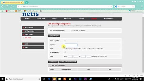 how to block any website from router netis url filtering 2020 youtube