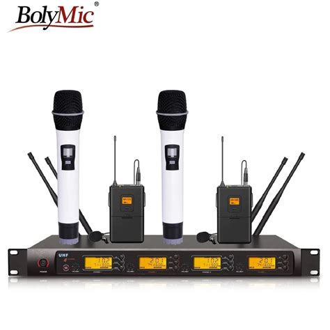 Bolymic Professional Channels Uhf Wireless Microphone Lapel Cordless Microphone In Microphones