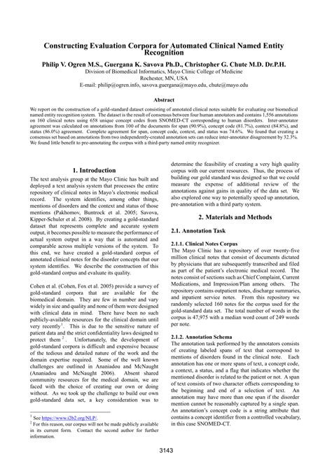 Pdf Constructing Evaluation Corpora For Automated Clinical Named