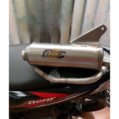 Jual Knalpot Standar Racing Draco Stainlles Original Beat Vario Nmax