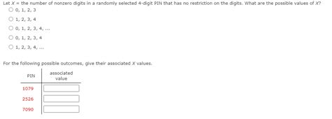 Solved Let X The Number Of Nonzero Digits In A Randomly